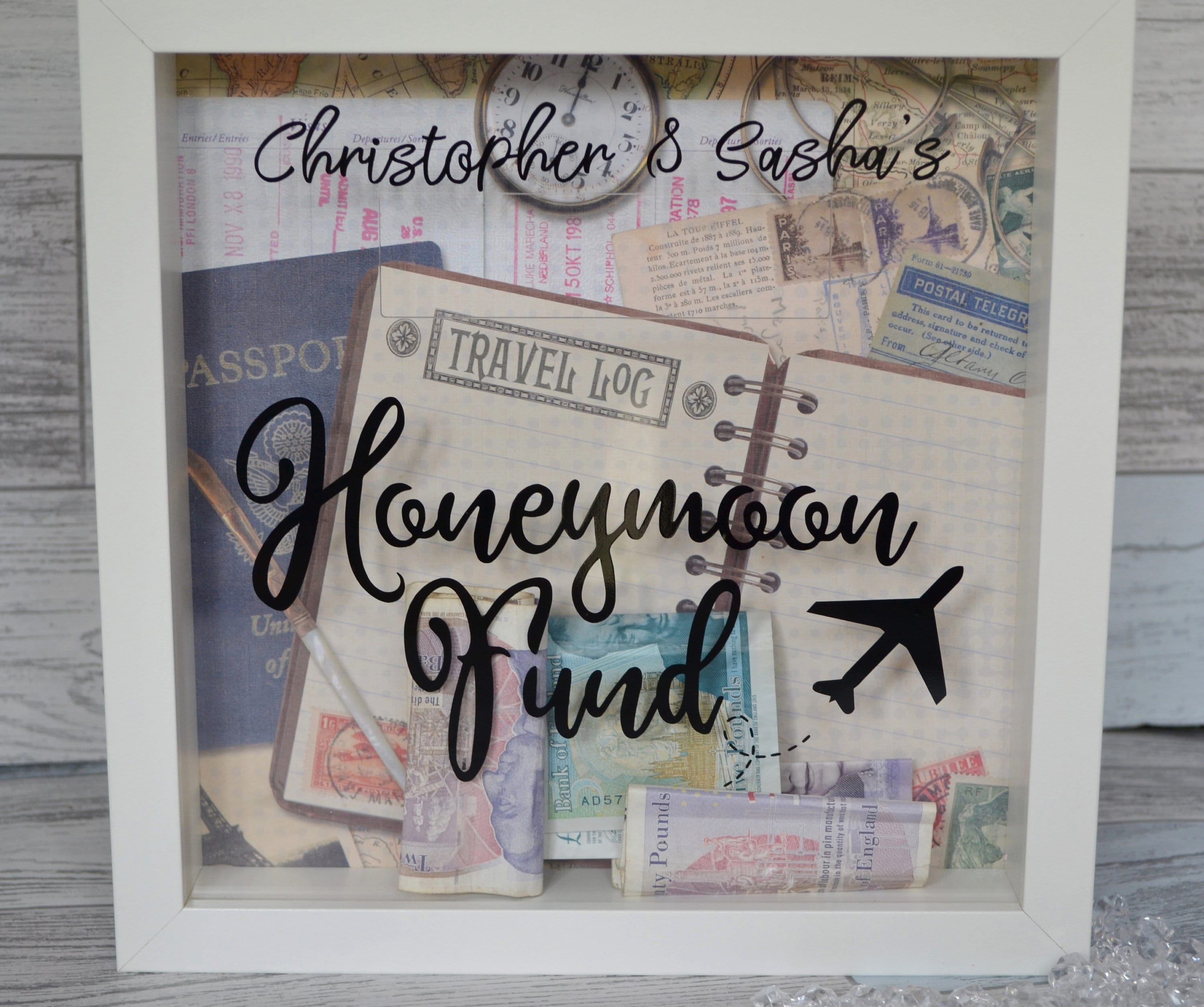 Personalised Honeymoon Fund Box Engagement Present Honeymoon | Etsy