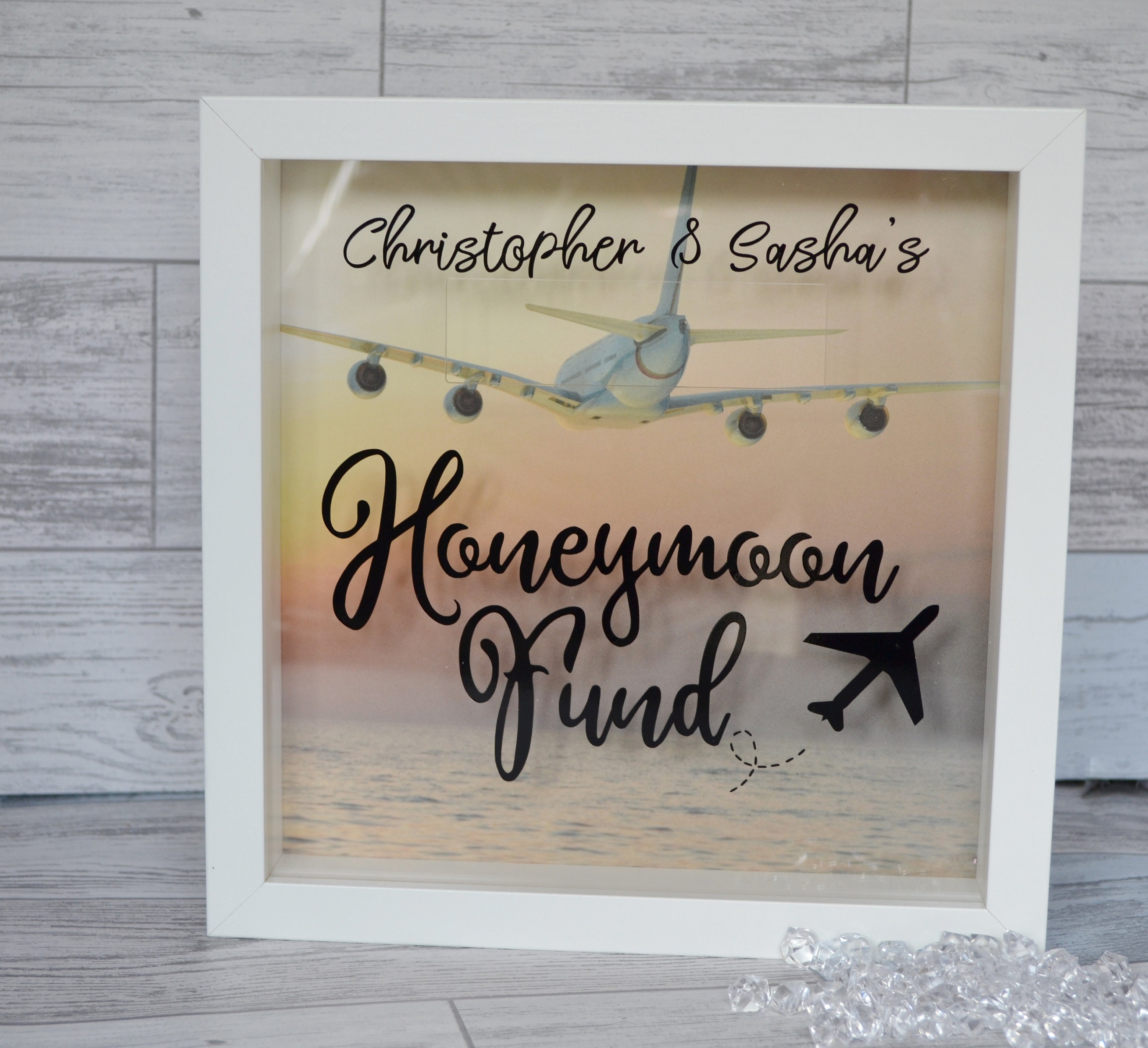Personalized Honeymoon Fund Box Frame: Engagement Gift - Etsy