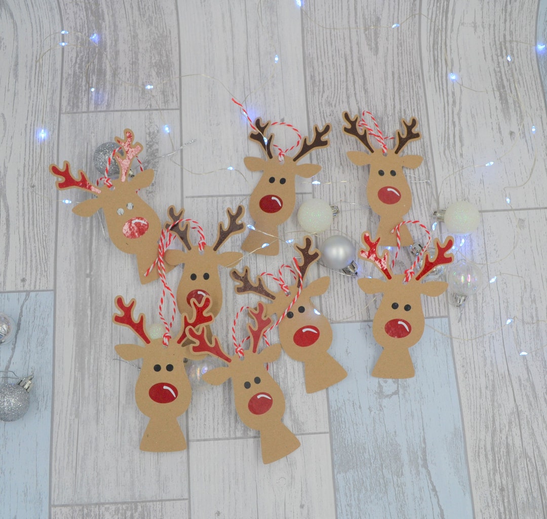 Christmas Gift Tags, Reindeer Gift Tags, Reindeer, Holiday Tags ...