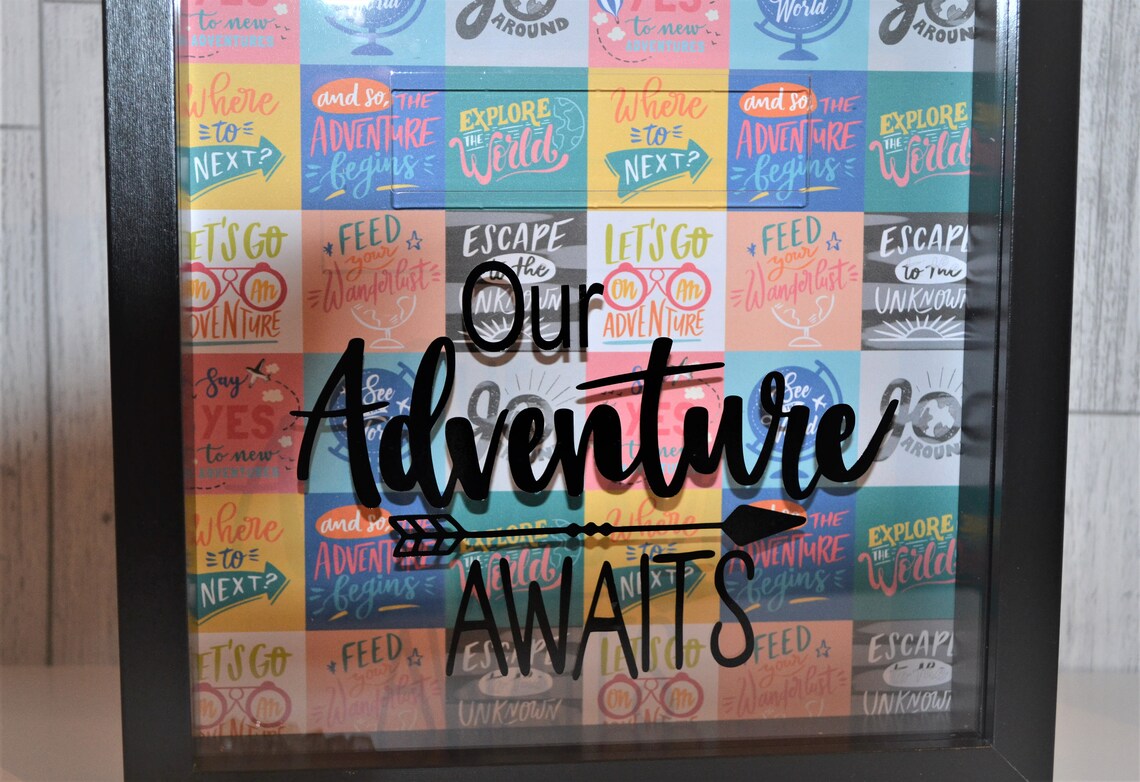 Our Adventure Fund Box, Engagement Present, Honeymoon Money Box ...