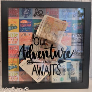 Our Adventure Fund Box, Engagement Present, Honeymoon Money Box ...