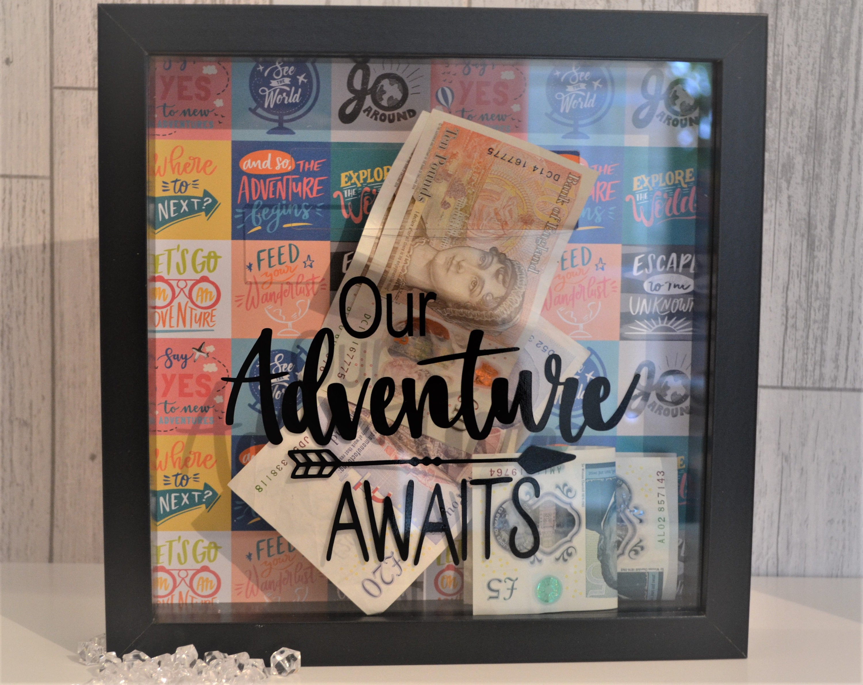Our Adventure Fund Box, Engagement Present, Honeymoon Money Box ...