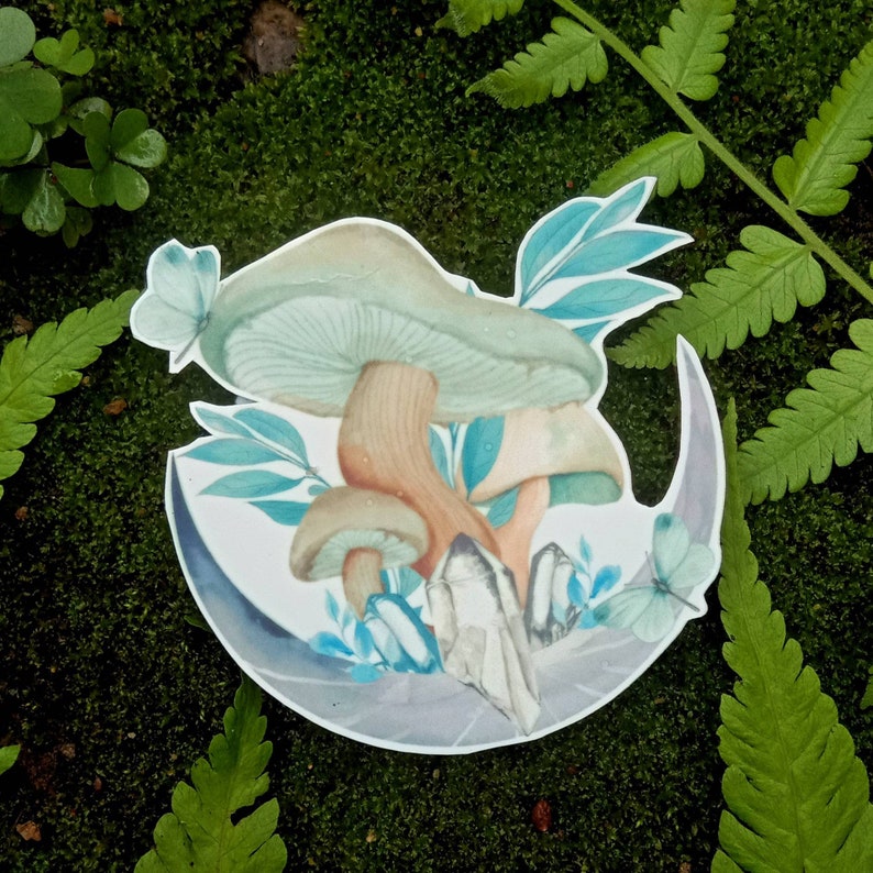 Aesthetic Mushroom Art Stickers Pack, Waterproof Vinyl Nature/ Fairy ...