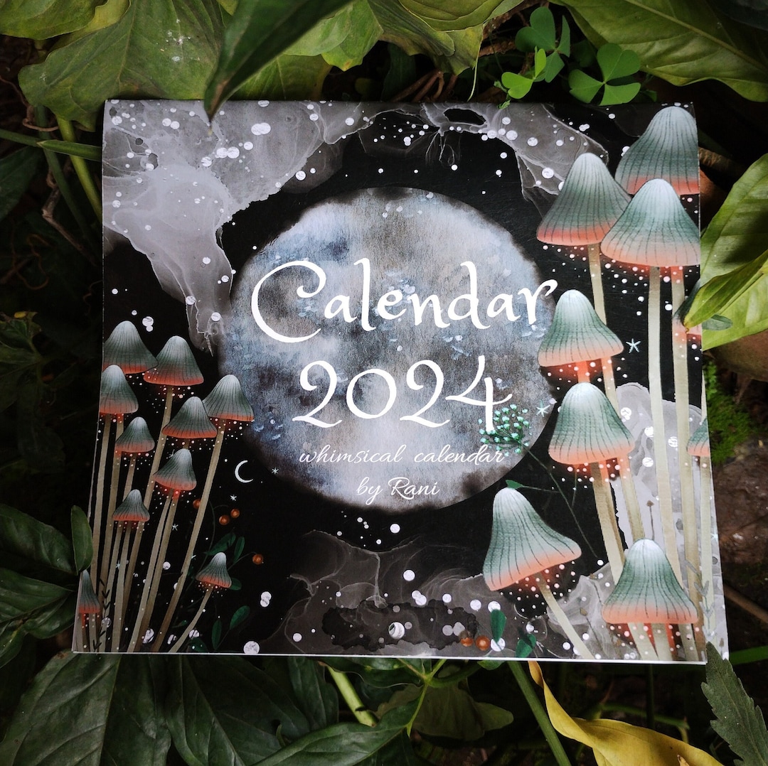 Mushroom Wall Calendar 2024, Cottagecore Fairy Witch-dark Academia ...
