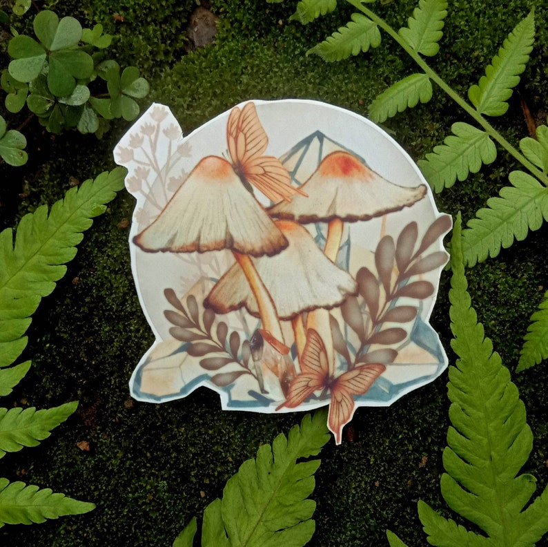 Aesthetic Mushroom Art Stickers Pack, Waterproof Vinyl Nature/ Fairy ...