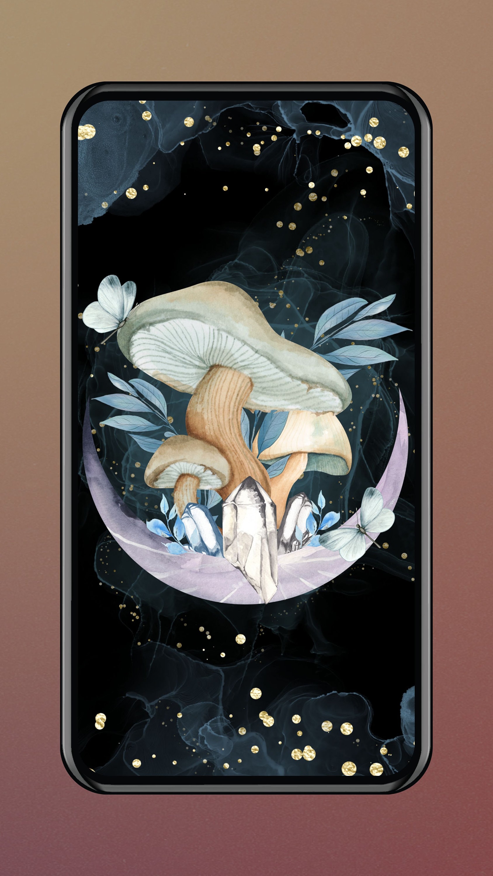 Mystical Mushroom Phone Wallpaper Digital Download, Witchy Fairy-core ...