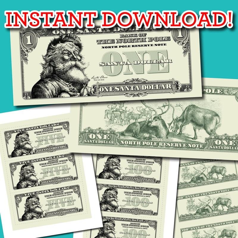 Elf Money Template - Etsy