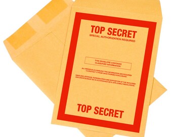 TOP SECRET classified document cover sheets multiple colors | Etsy