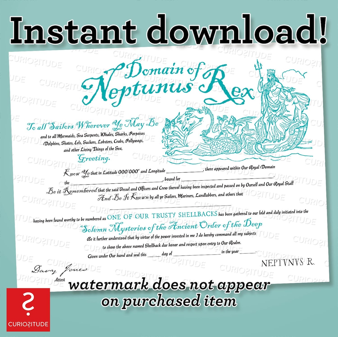 Equator Crossing Ceremony Certificate Printable PDF Instant Download ... Equator Crossing Ceremony Certificate Printable PDF Instant Download ...