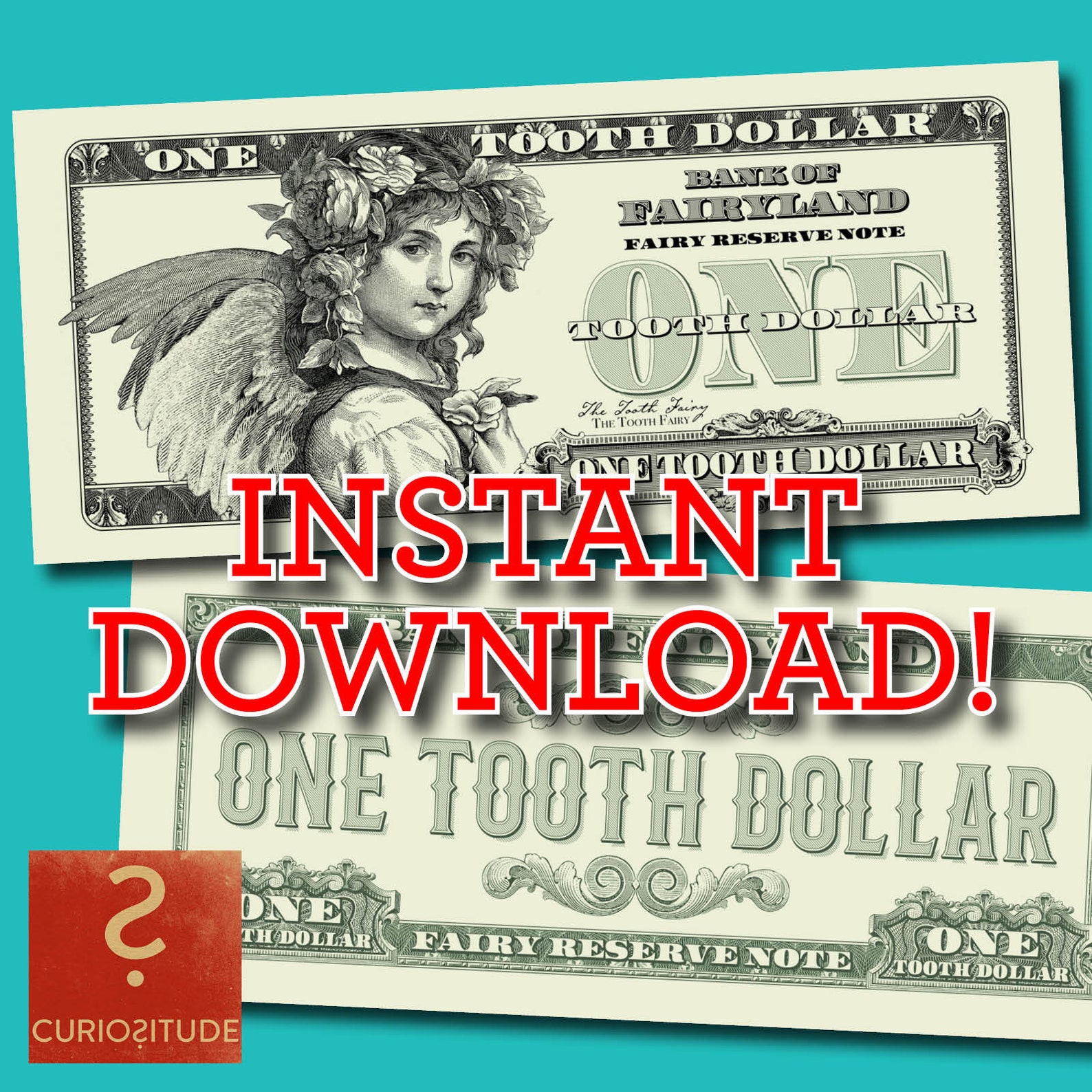 Tooth Fairy Dollars instant download printable magic fantasy | Etsy