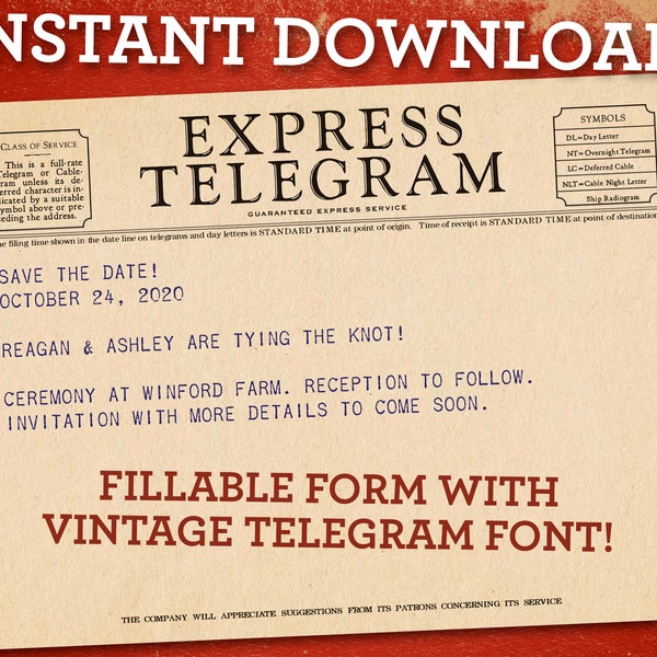 Telegram Invitation - Etsy