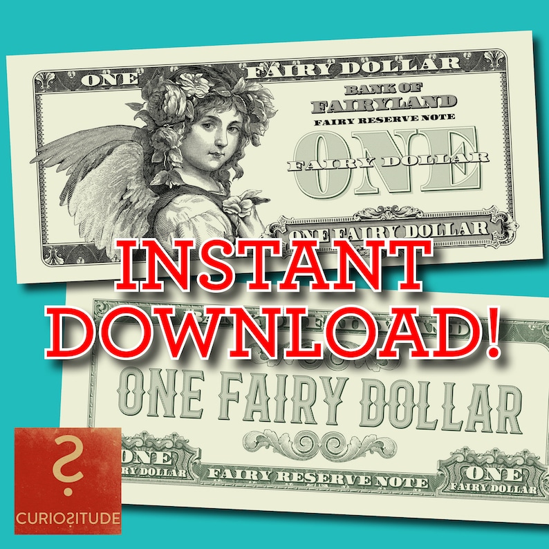Fairy Dollars Instant Download Printable Magic Fantasy Play Money Tooth ...