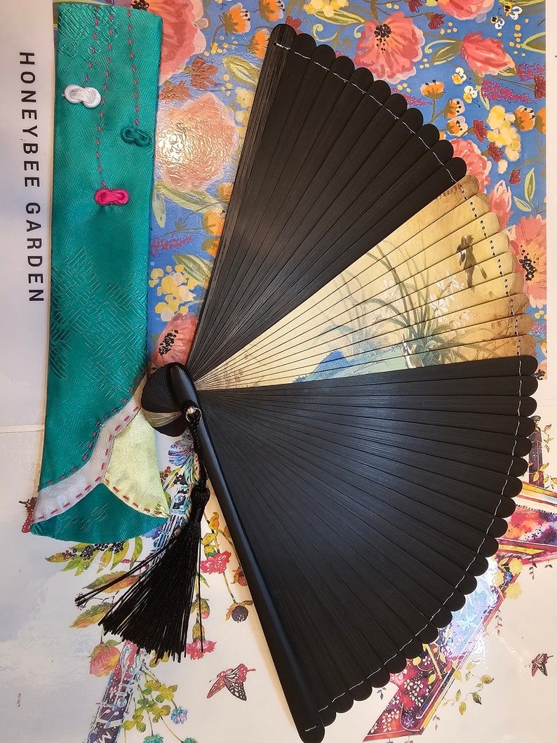 Korean Traditional Fan& Case - Etsy