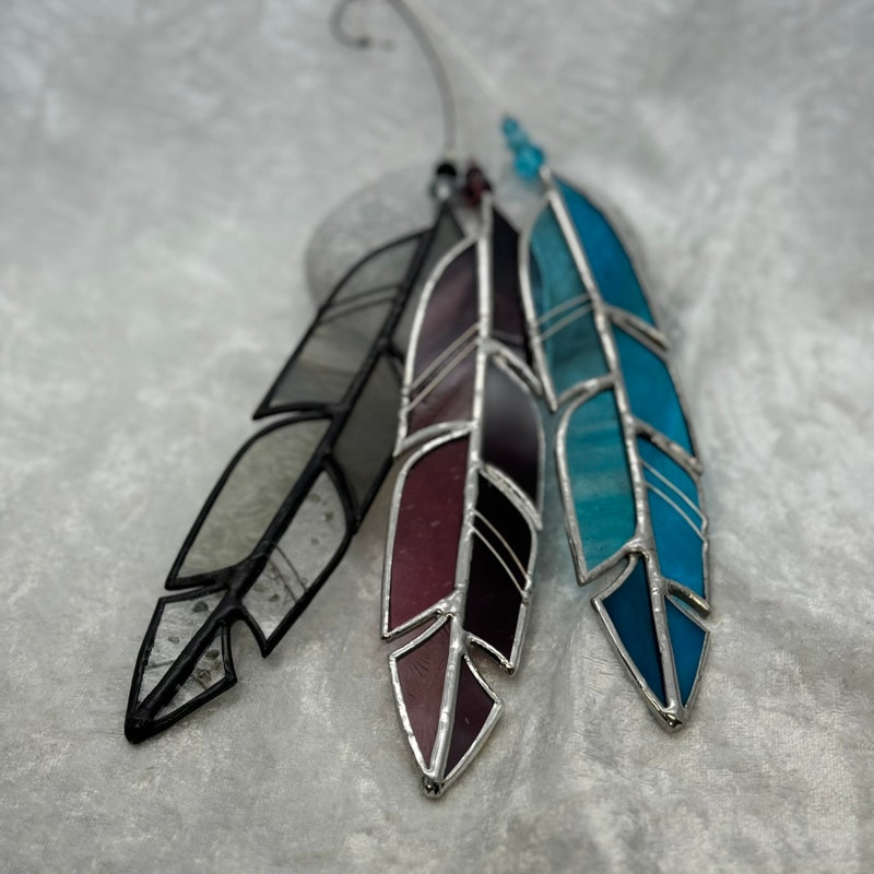 Stained Glass Feather - Etsy