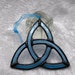 Stained Glass Celtic Trinity Knot, Blue Triquetra, Christian and Pagan ...