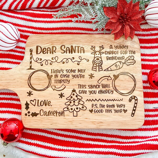 Santa Plate - Etsy