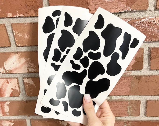 Cow Print Decal Yeti Decal Cooler Decal Car Decal Cow Print Stickers - Etsy