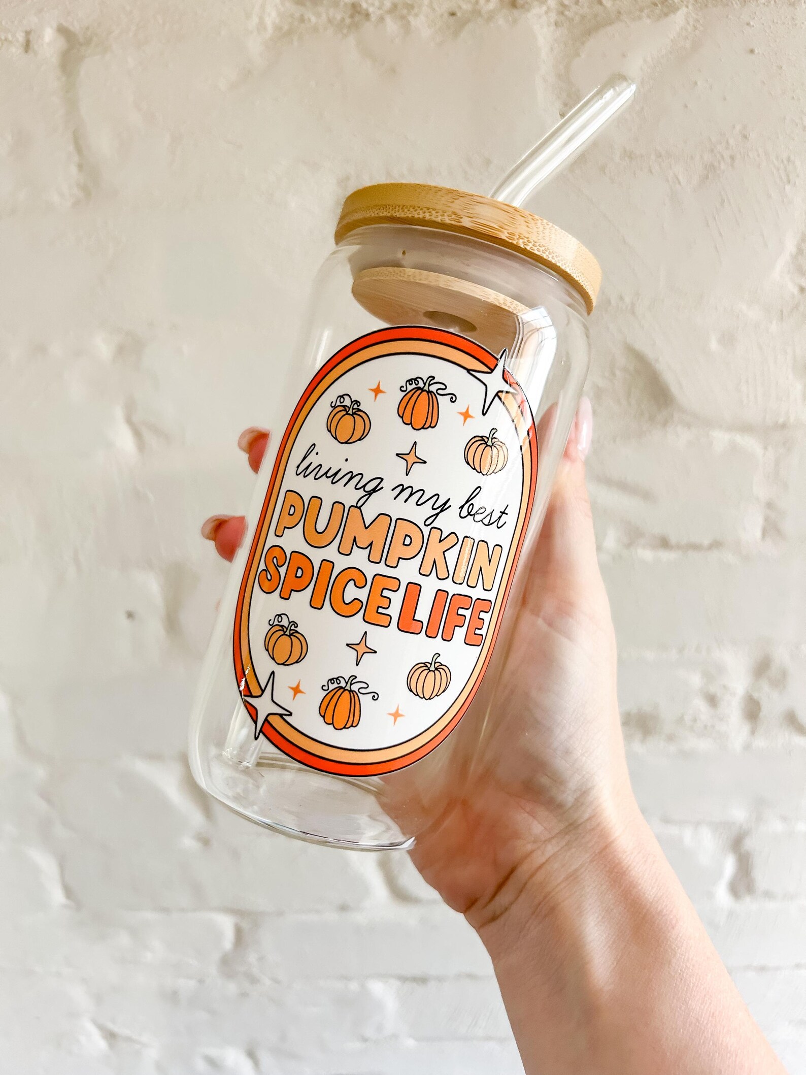 Scream Iced Coffee Glass Beer Can Glass Funny Gift Lid and Straw Fall ...