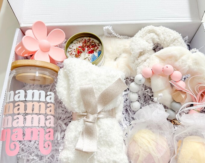 New Mom Gift Basket Mama Gift Self Care Box Gift Package for Her Friend ...