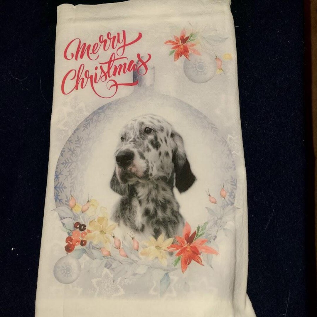 English Setter Christmas Towel - Etsy