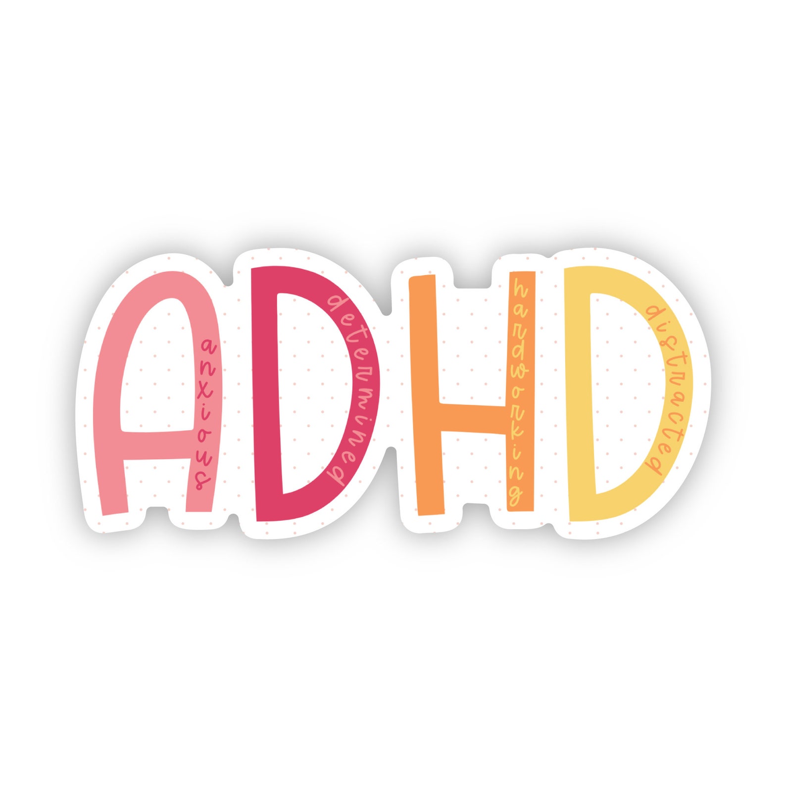 Adhd Sticker, Neurodivergent Sticker, Funny Mental Health Sticker ...