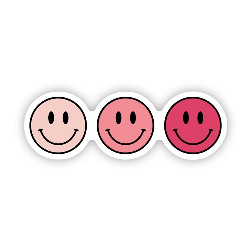 Preppy Smiley Face Stickers - Etsy