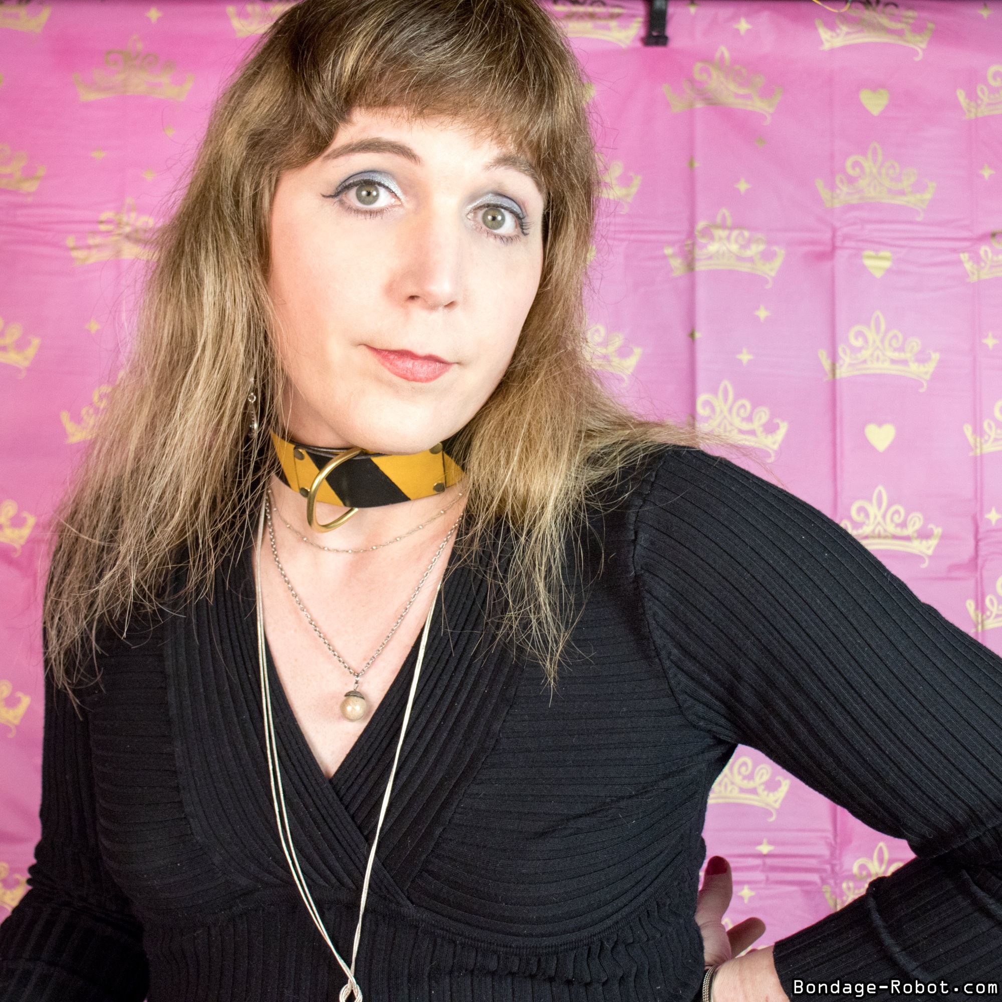 The Caution Collar A Leather Safety-conscious Fetish Collar | Etsy