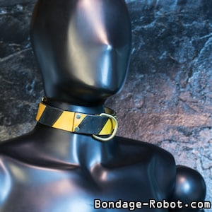 The Caution Collar - A Leather Safety-conscious Fetish Collar With ...