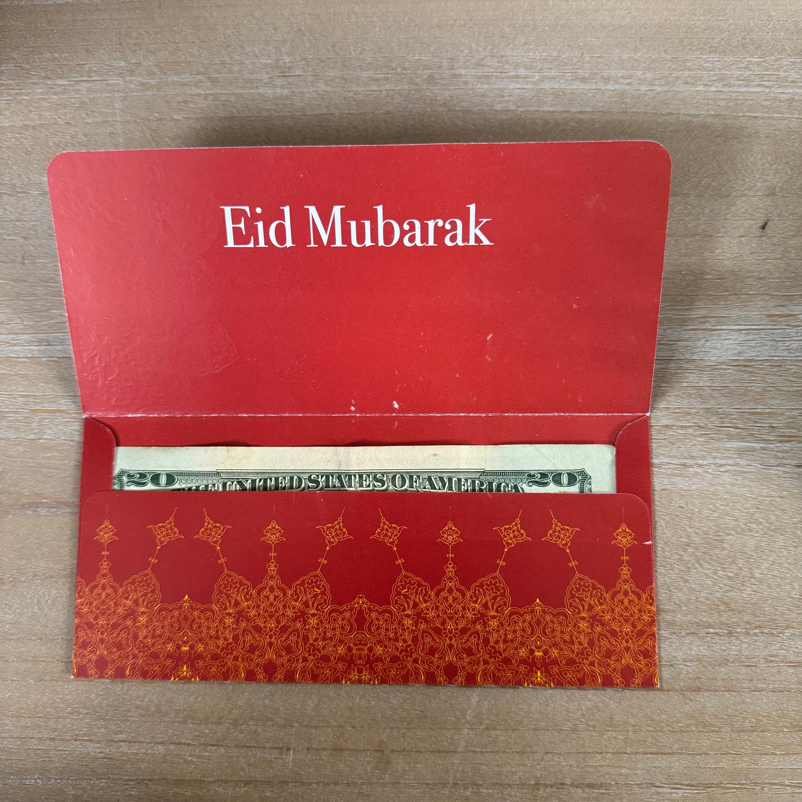 Islamic Art Eid Envelopes Vibrant Design for Eidee Money Golden Red - Etsy