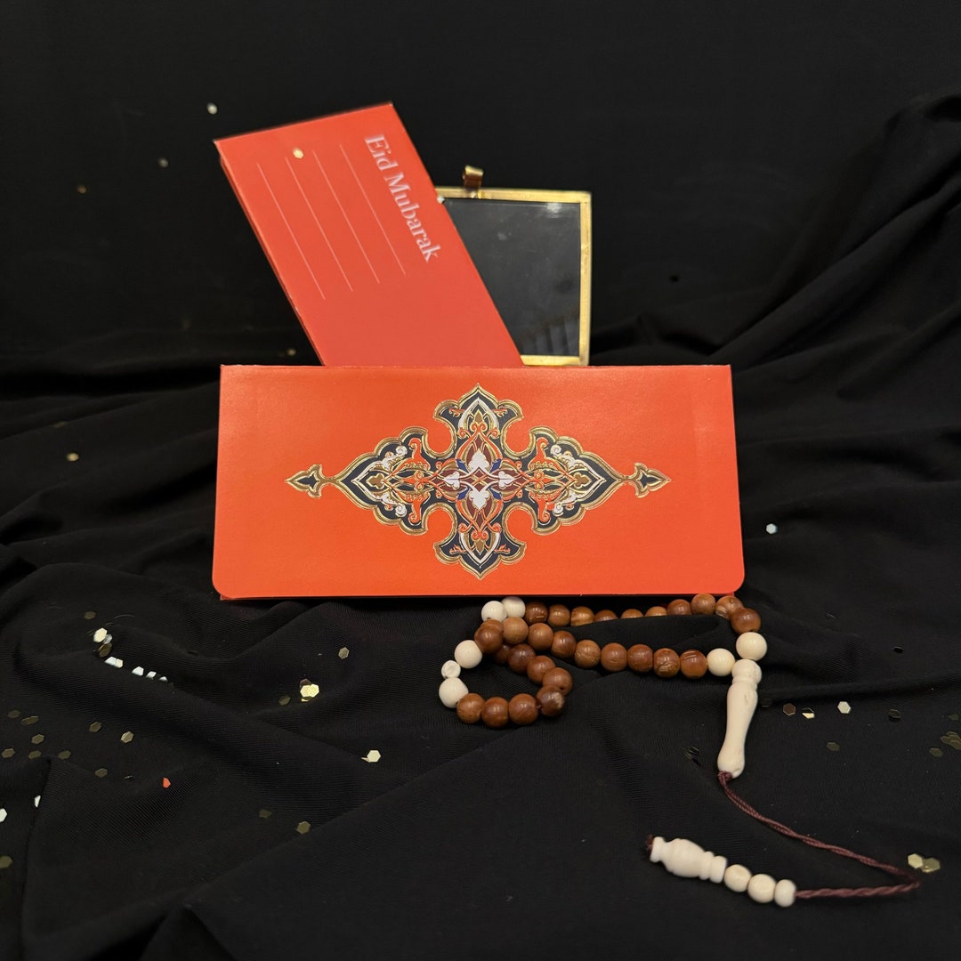Islamic Art Eid Envelopes Vibrant Design for Eidee Money Orange - Etsy