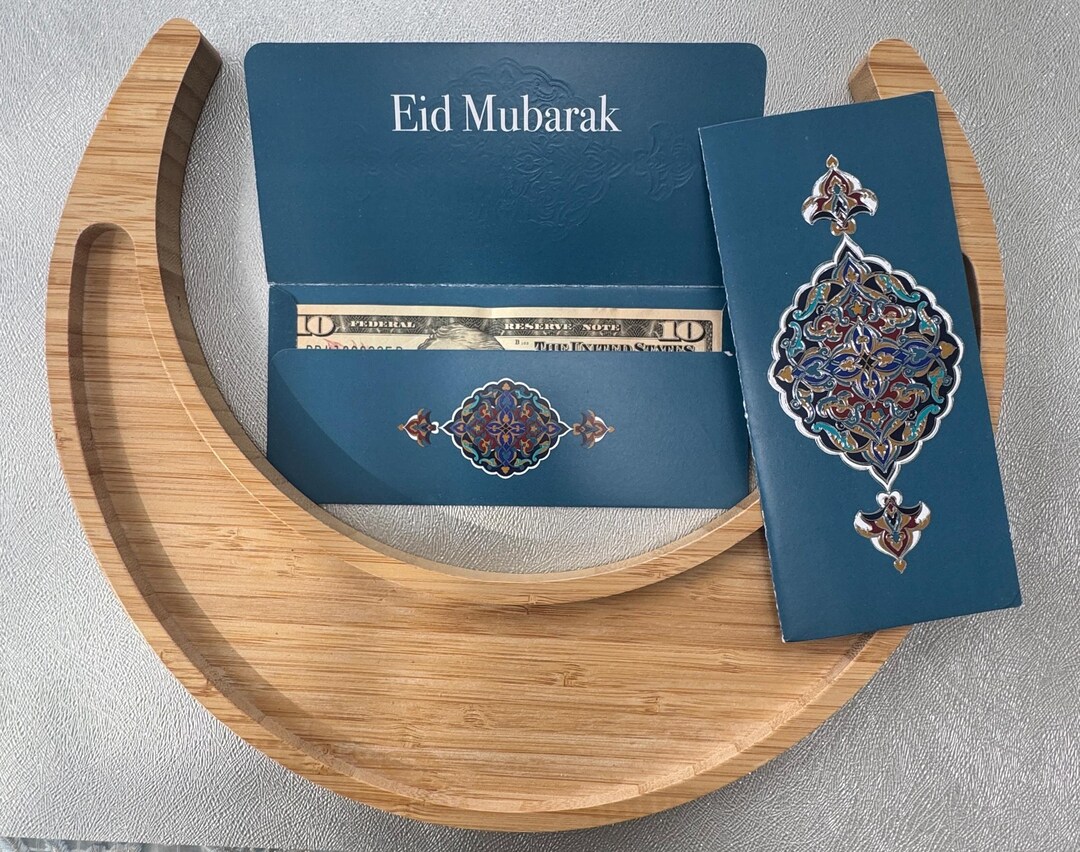 Islamic Art Eid Envelopes - Vibrant Design for Eidee Money Silver Blue ...