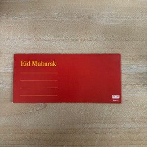 Islamic Art Eid Envelopes Vibrant Design for Eidee Money Golden Red - Etsy