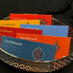 Islamic Art Eid Envelopes Vibrant Design for Eidee Money Golden Red - Etsy