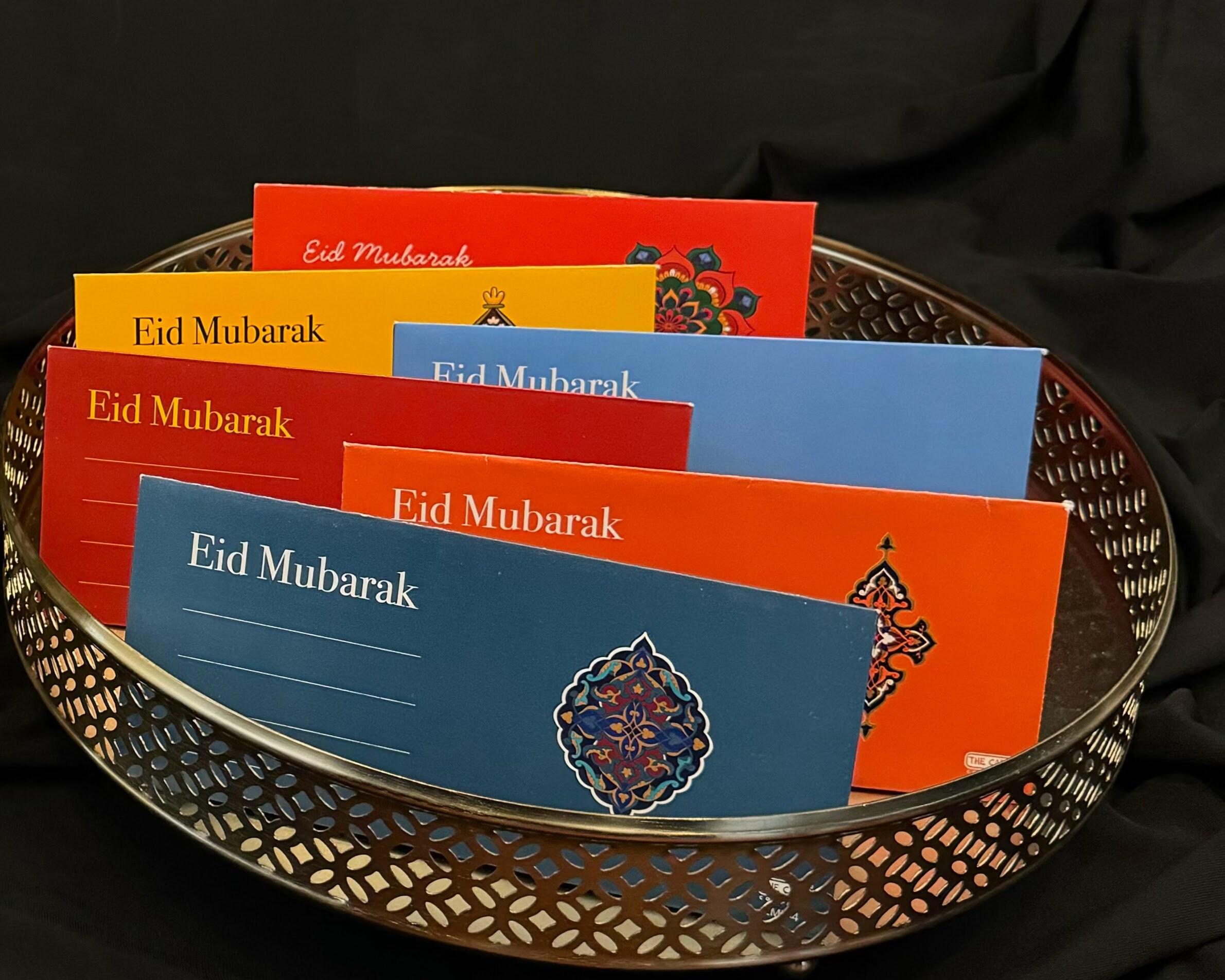 Islamic Art Eid Envelopes Vibrant Design for Eidee Money Golden Red - Etsy