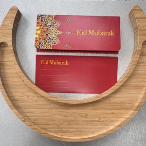 Islamic Art Eid Envelopes - Vibrant Design for Eidee Money Golden Red ...
