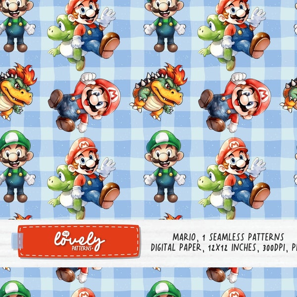 Mario Seamless Paper - Etsy
