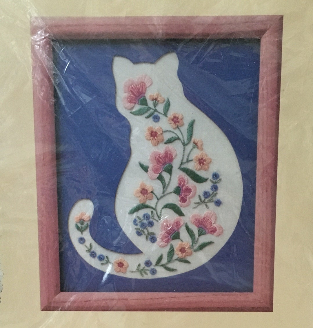 Crewel Kit - Cat 'n Mat - the Creative Circle - Etsy