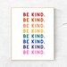 Be Kind Wall Art | Be Kind Quote Art | Wall Decor | Home Decor ...