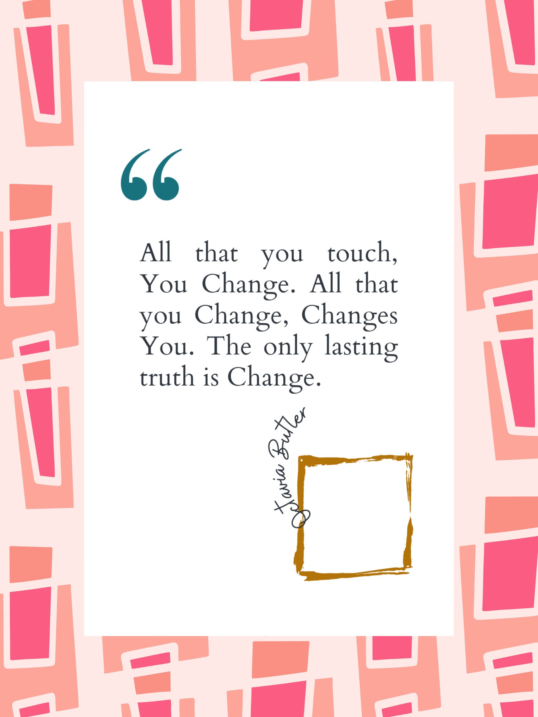 Octavia Butler Wall Art | Octavia Butler Quote Art | Wall Decor | Home ...