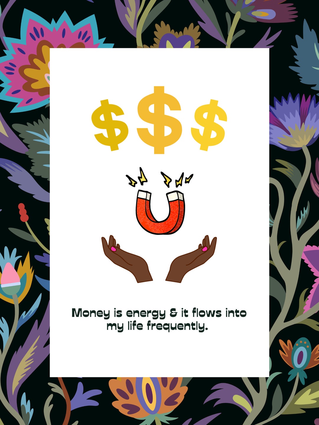 Money Affirmation Wall Art | Wall Quote | Poster | Screensaver ...