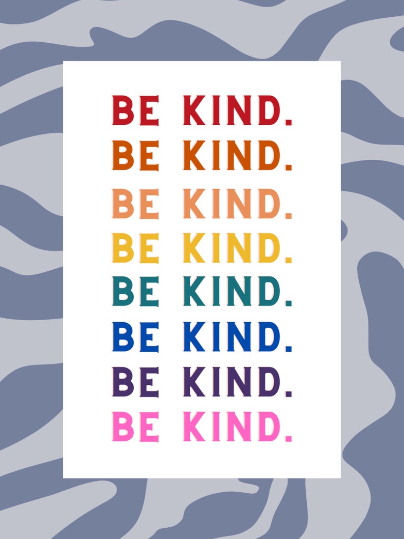 Be Kind Wall Art | Be Kind Quote Art | Wall Decor | Home Decor ...