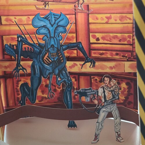 Aliens Greeting Card Pop Up Xenomorph Ripley - Etsy