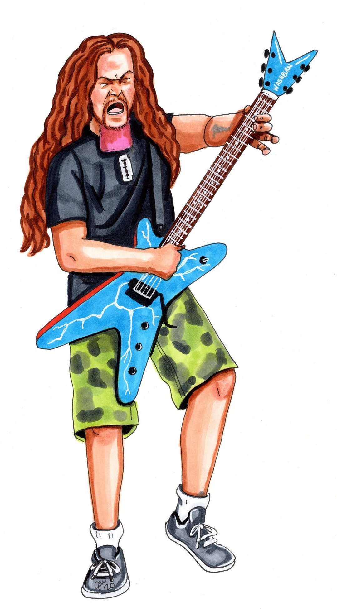 Dimebag Darrell, Sticker, Fan Art - Etsy