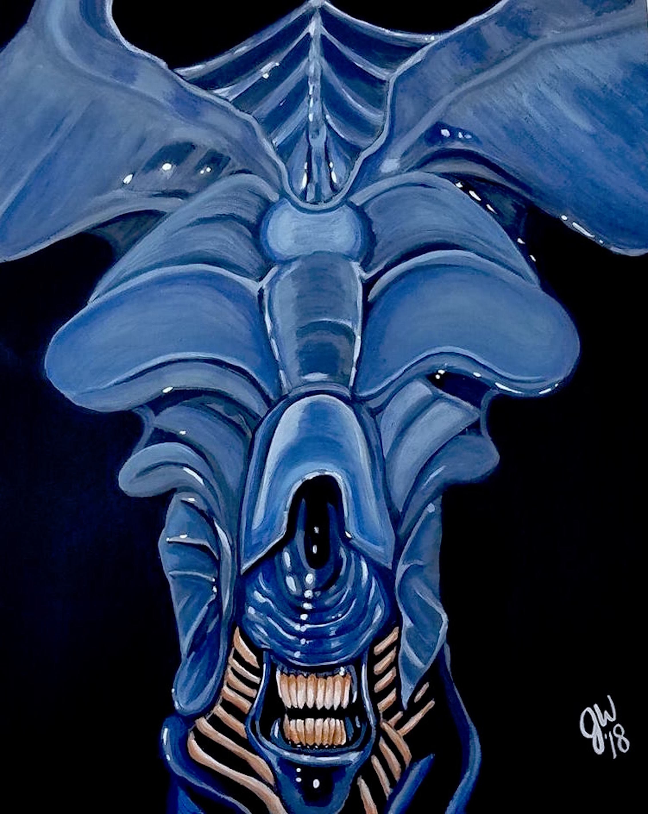 Xenomorph Queen Aliens Painting Sticker | Etsy