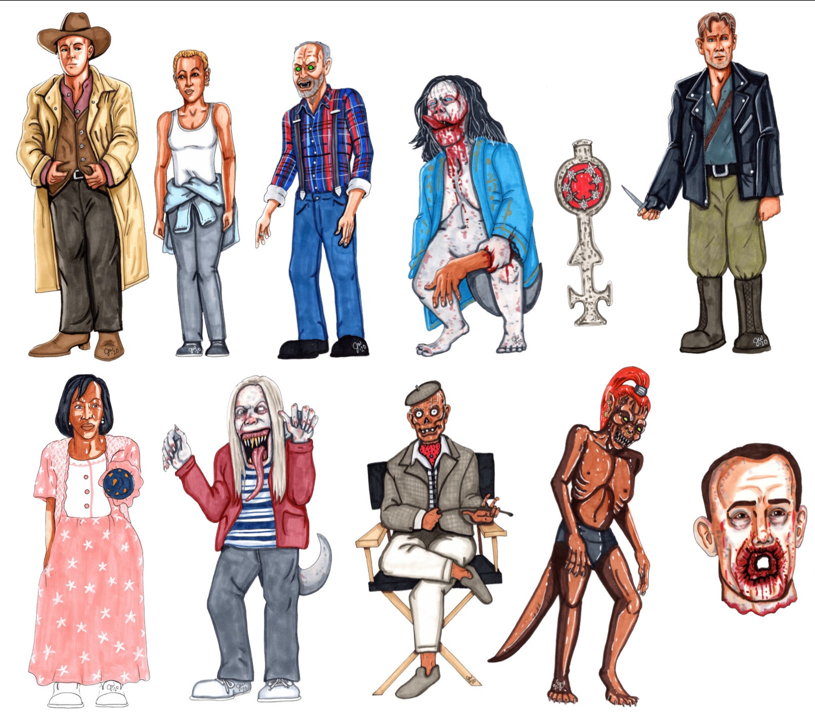 Demon Knight Sticker Set Fan Art Tales From the Crypt | Etsy