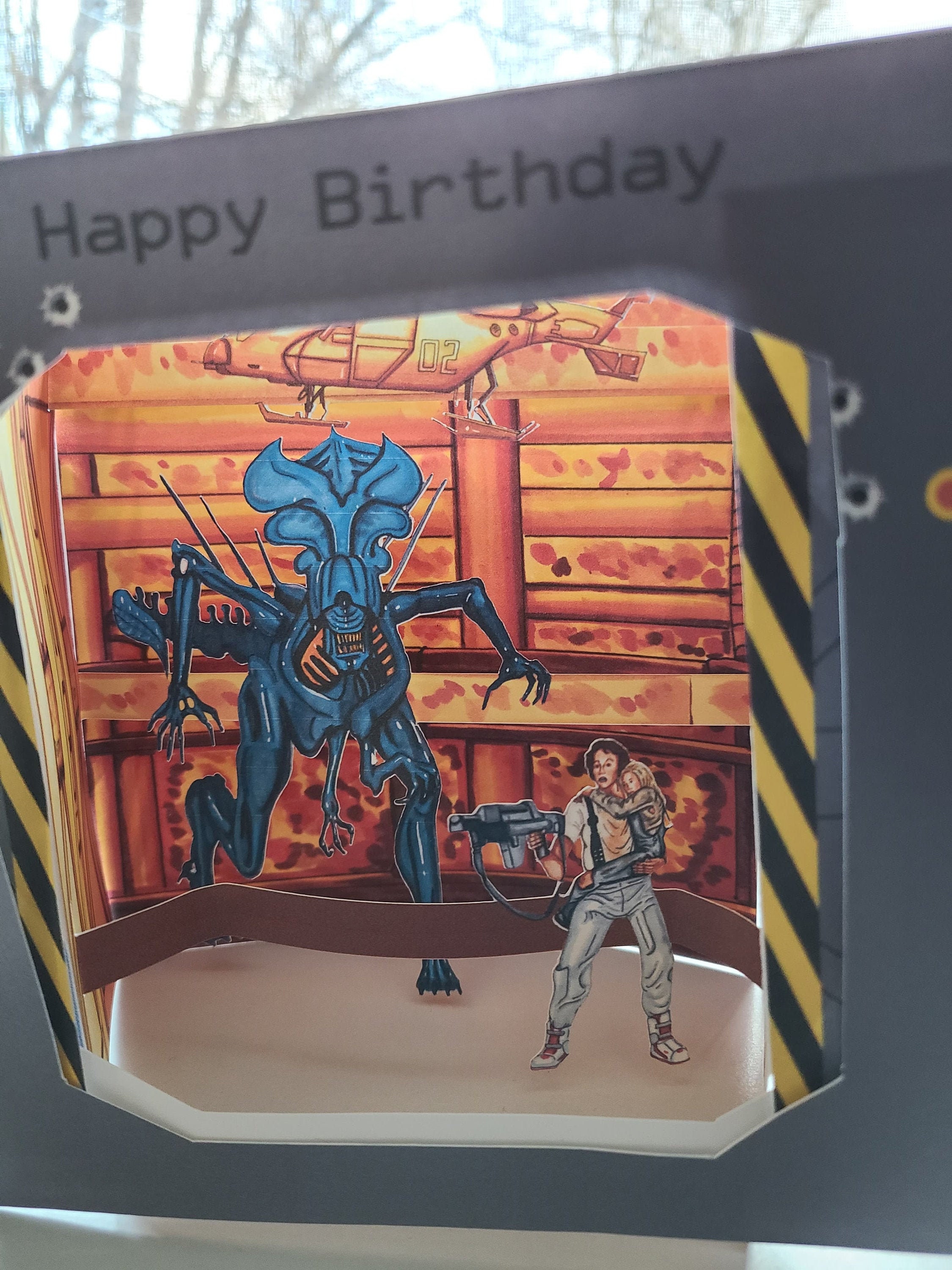 Aliens Greeting Card Pop Up Xenomorph Ripley - Etsy Australia