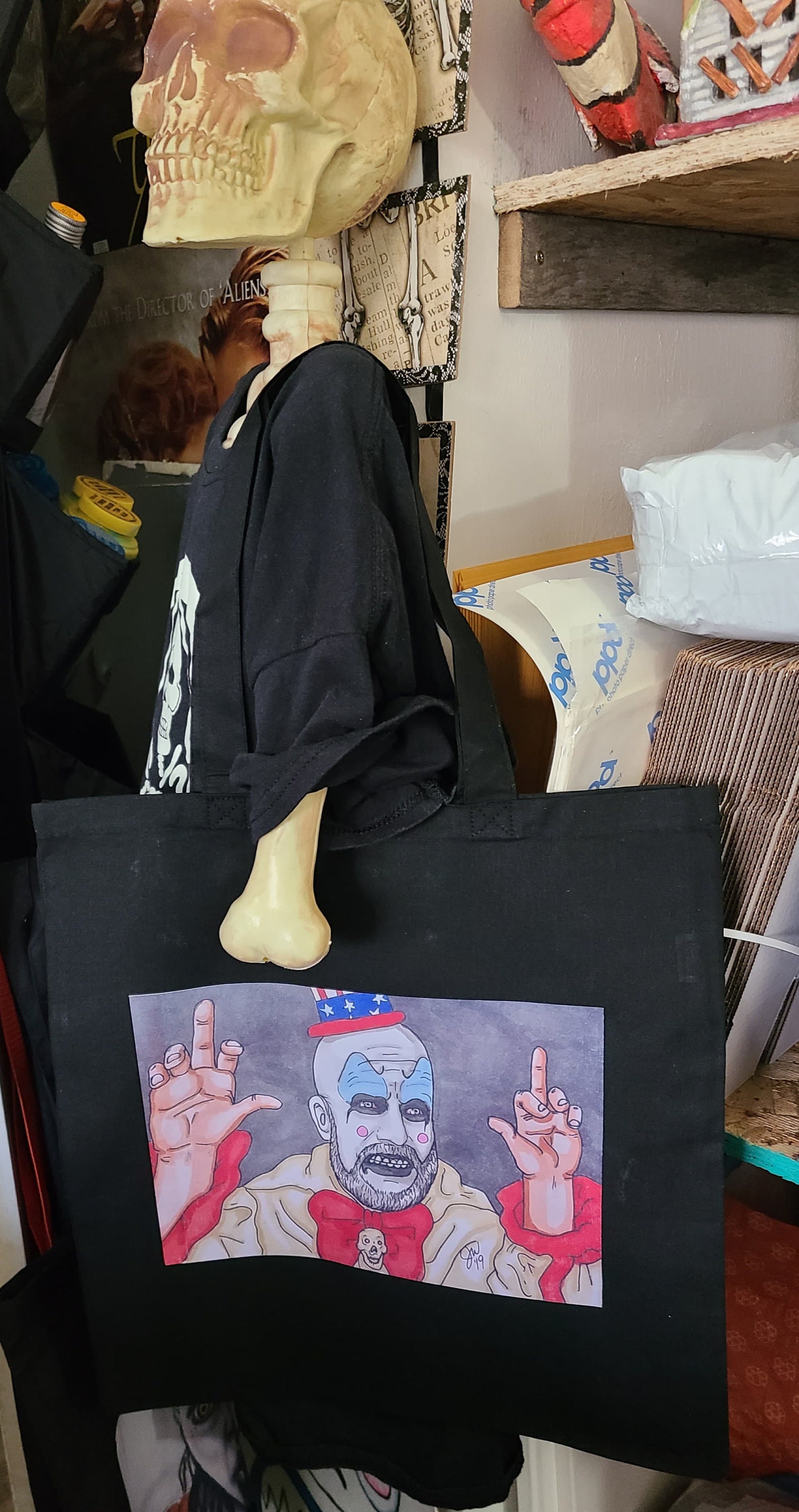 Captain Spaulding, Tote Bag, Fan Art, House of 1000 Corpses - Etsy