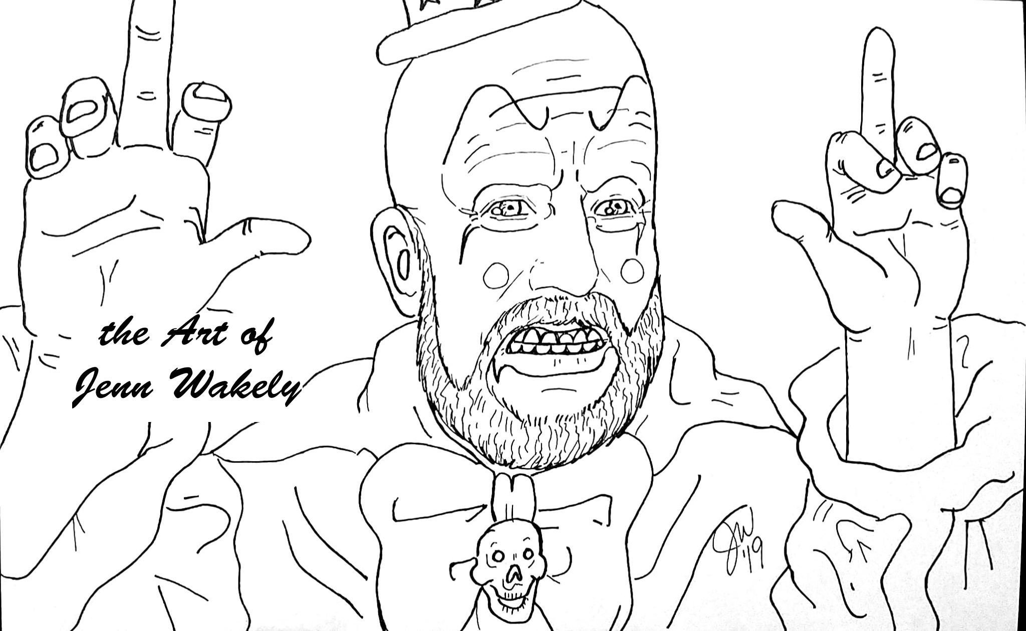 Captain Spaulding Coloring Page House of 1000 Corpses Clown | Etsy