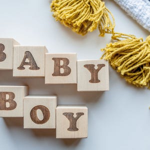 Baby Boy Gift Metric Birth Stats Baby Blocks Wooden Blocks Personalized ...