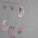 Celestial Baby Mobile Girl Moon Baby Mobile Moon Mobile for Baby Pink ...